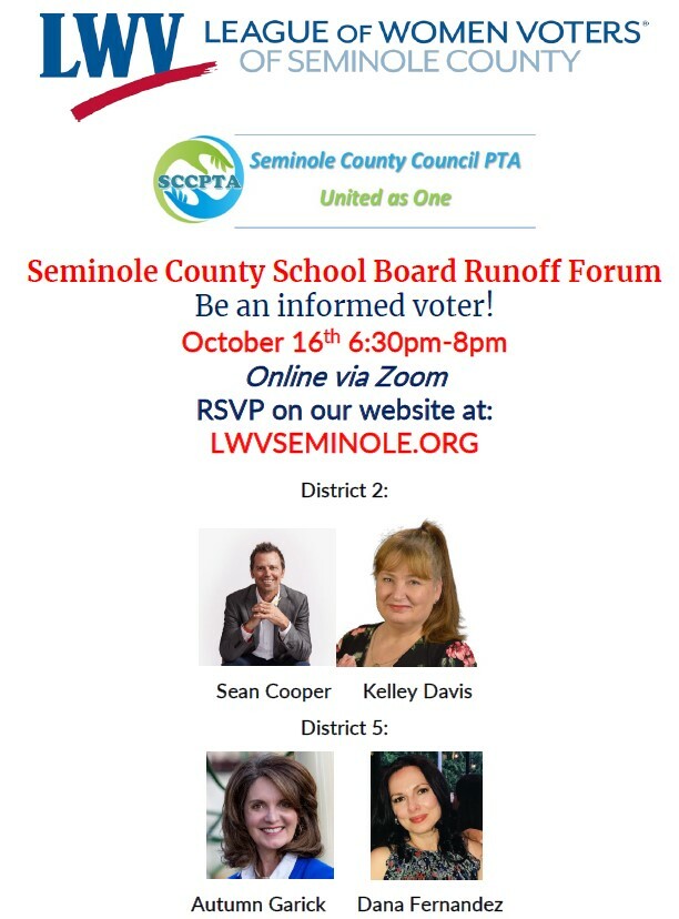 Seminole County School Board Runoff Forum - Events - League of Women ...