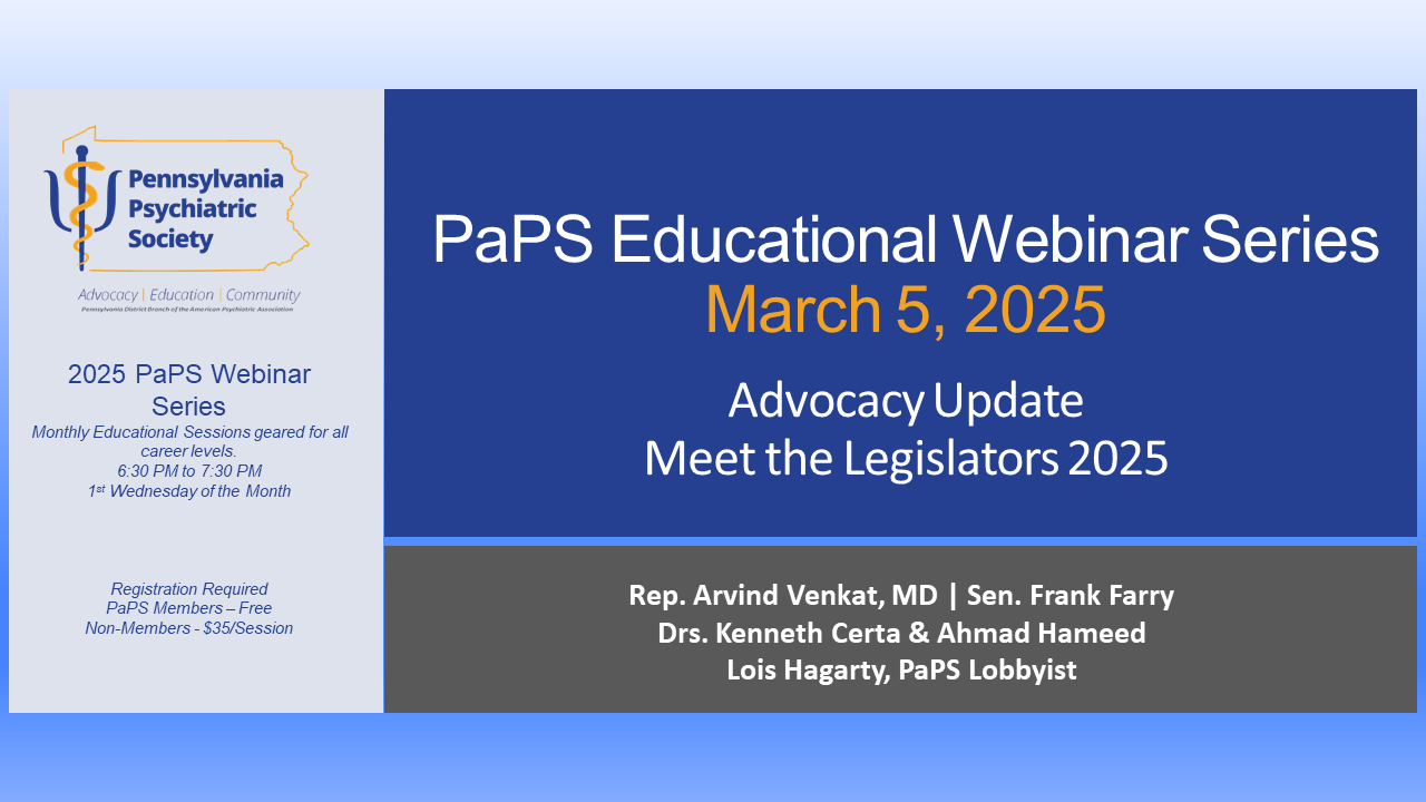 PaPS Webinar: Advocacy Update - Meet the Legislators 2025 - Events ...