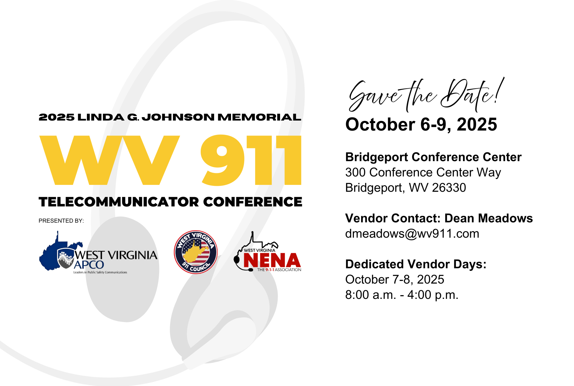 WV 911 Telecommunicator Conference - Events - WV 911 Council