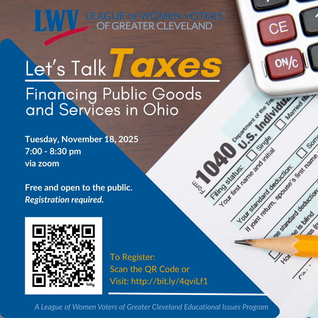 Let’s Talk Taxes! Financing Public Goods and Services in Ohio - Events - League of Women Voters ...