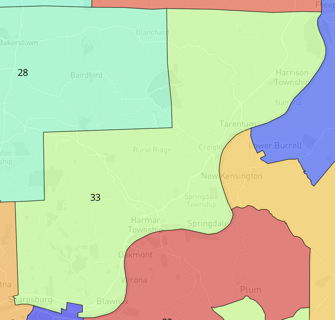 PA Legislative districts and representatives in Allegheny County ...
