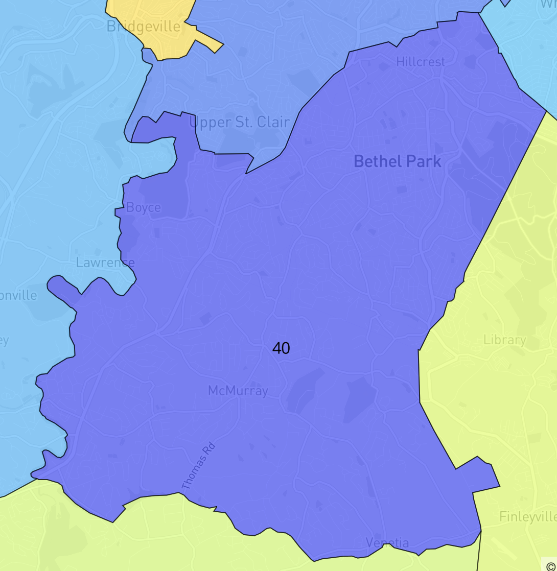 PA Legislative districts and representatives in Allegheny County ...
