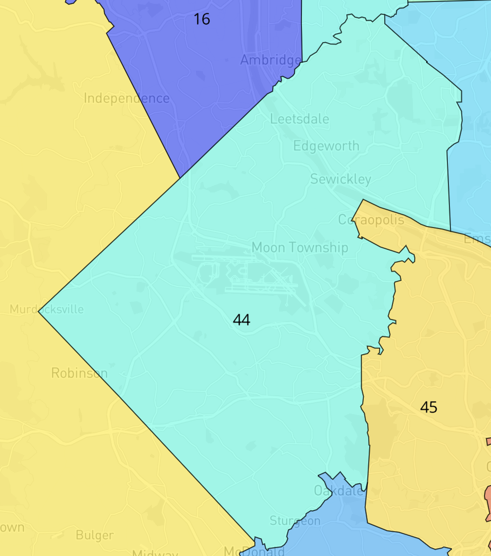 PA Legislative districts and representatives in Allegheny County ...