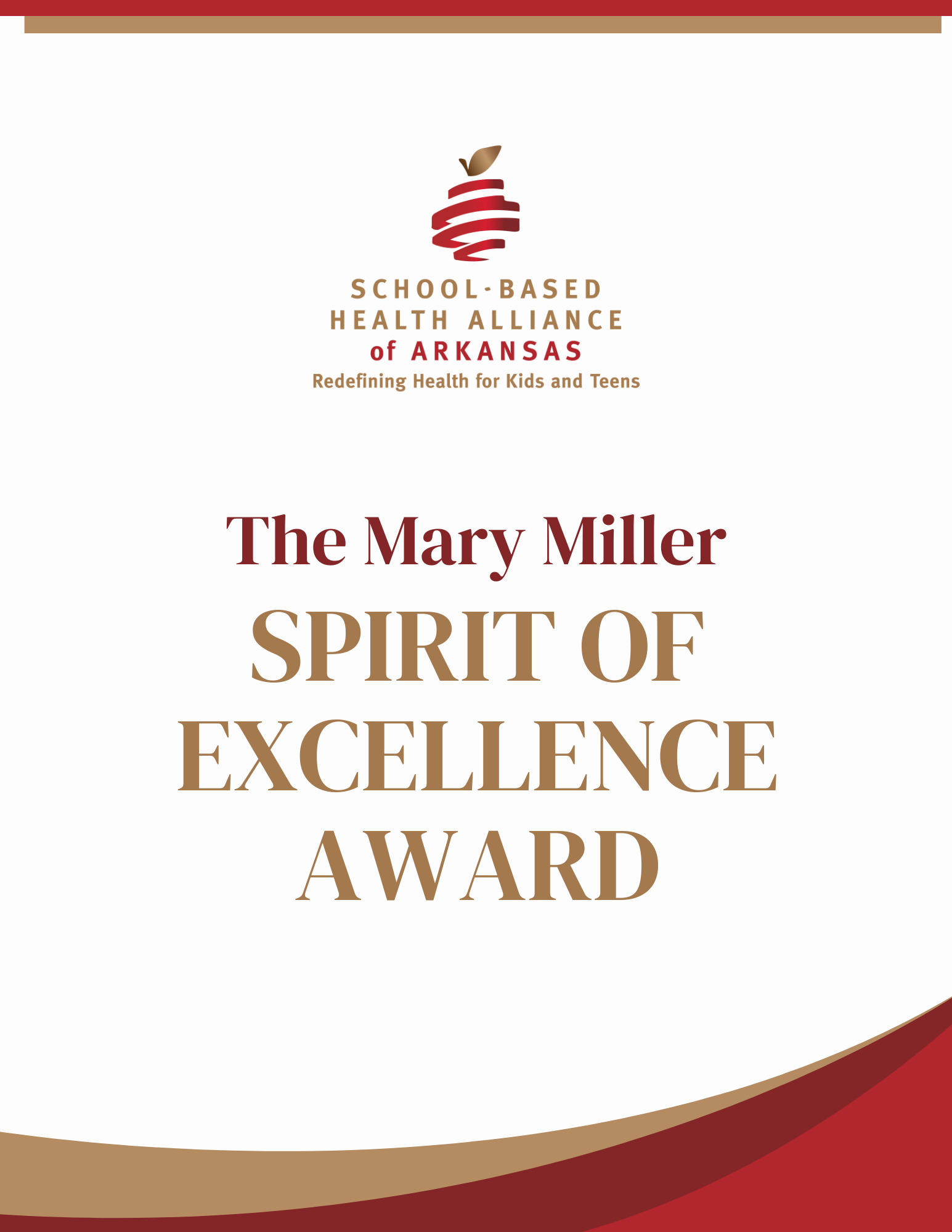 Spirit of Excellence Award - School-Based Health Alliance of Arkansas