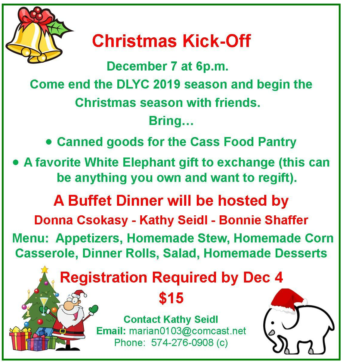 Christmas Kick-Off - Events - Diamond Lake Yacht Club