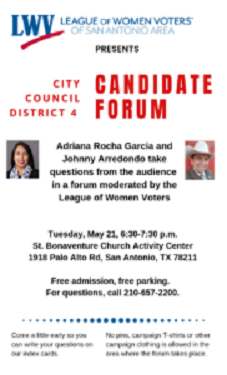 Candidate Forum Announcement