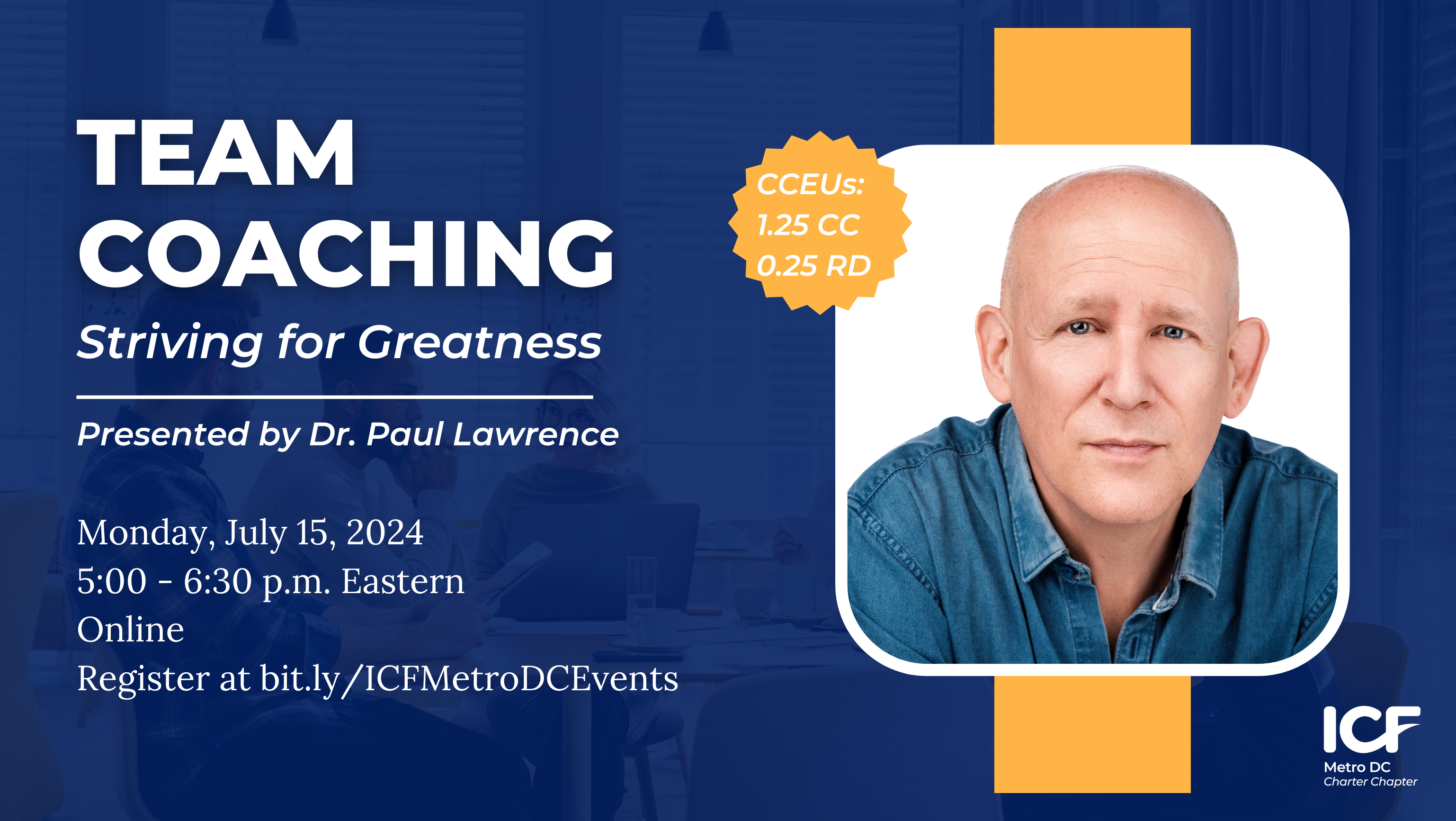 Team Coaching - Striving for Greatness - Events - ICF Metro DC