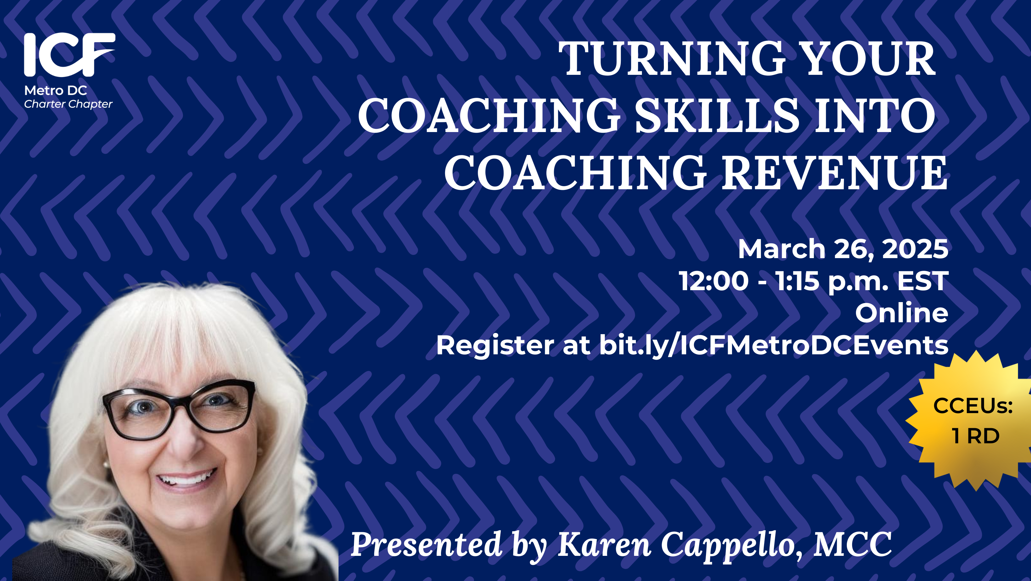 Turning Your Coaching Skills Into Coaching Revenue - Events - ICF Metro DC
