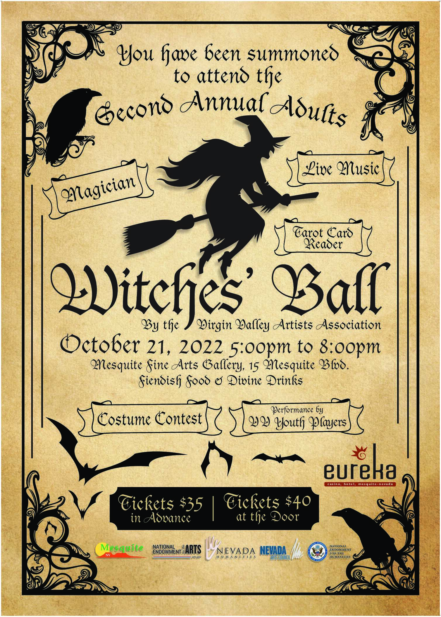 Witches Ball - Events Calendar - Virgin Valley Artists Association