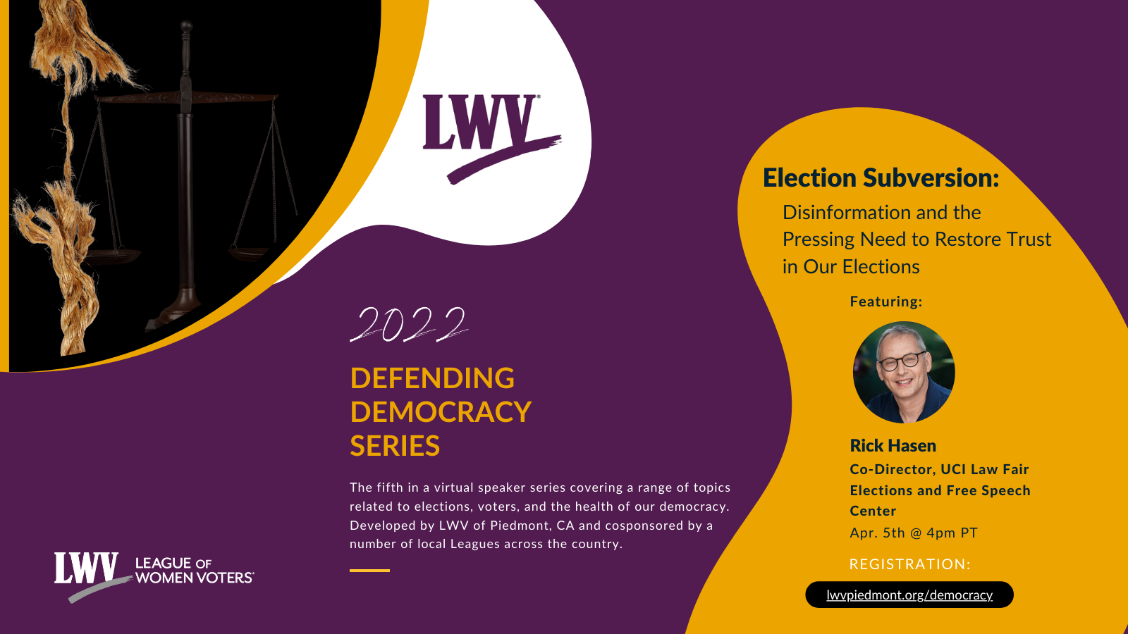 Defending Democracy Speaker Series | Election Subversion ...