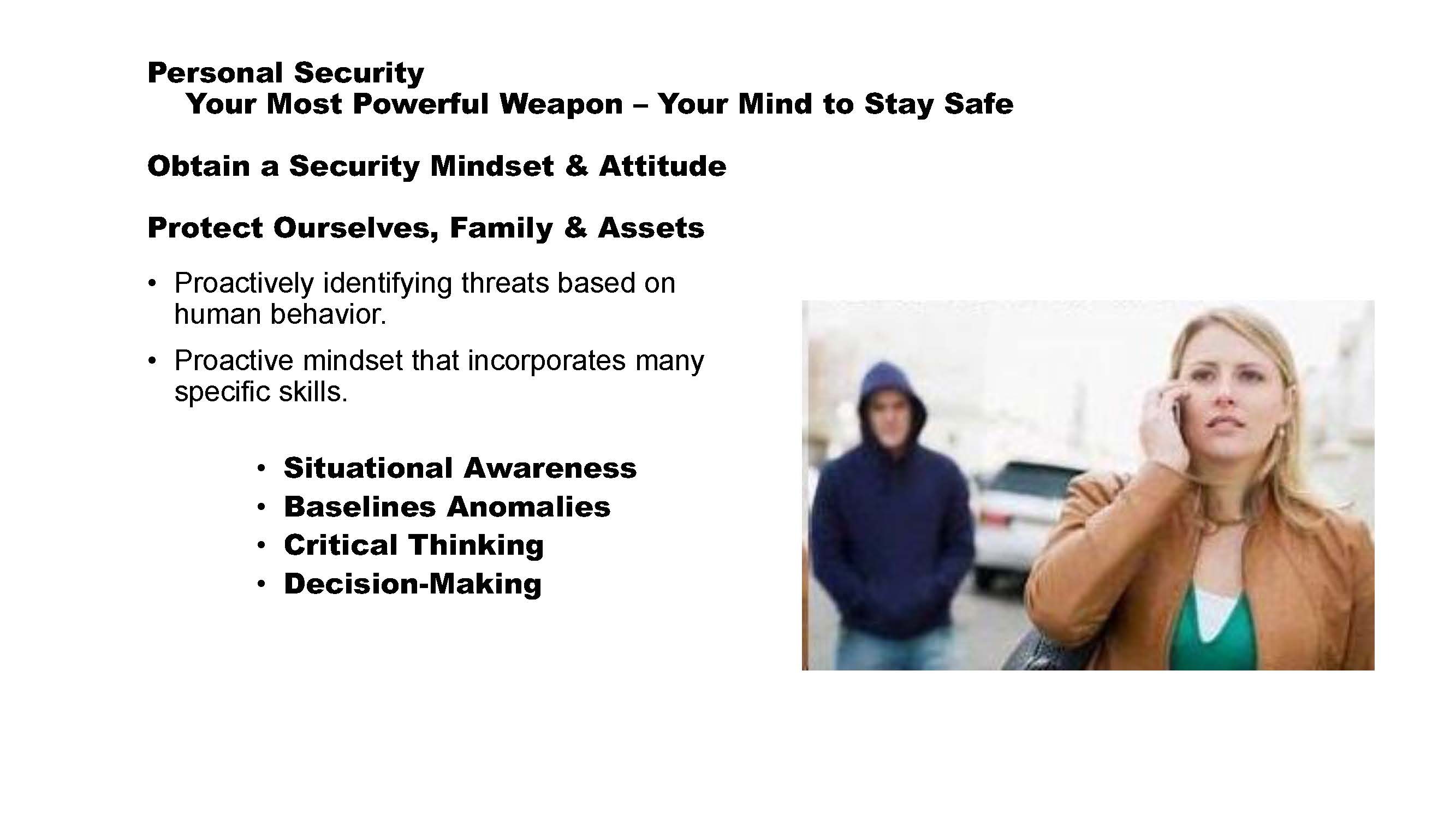 HIDE'S PERSONAL SECURITY TRAINING - PRESENTED BY TODD DEINSTADT ...