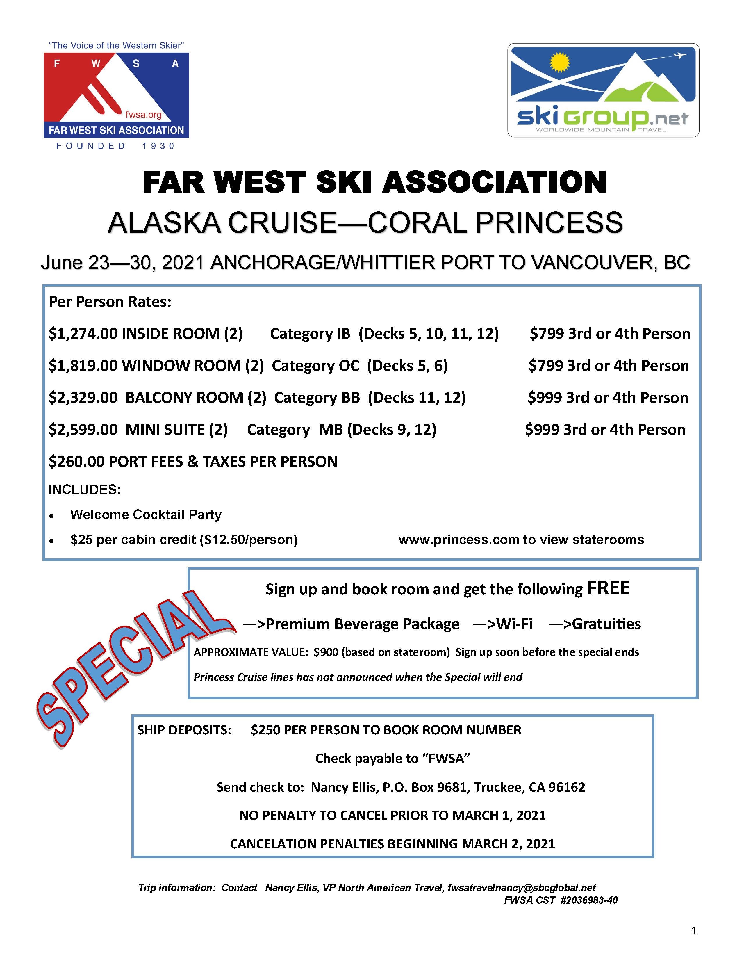 Alaska Cruise - Far West Ski Association