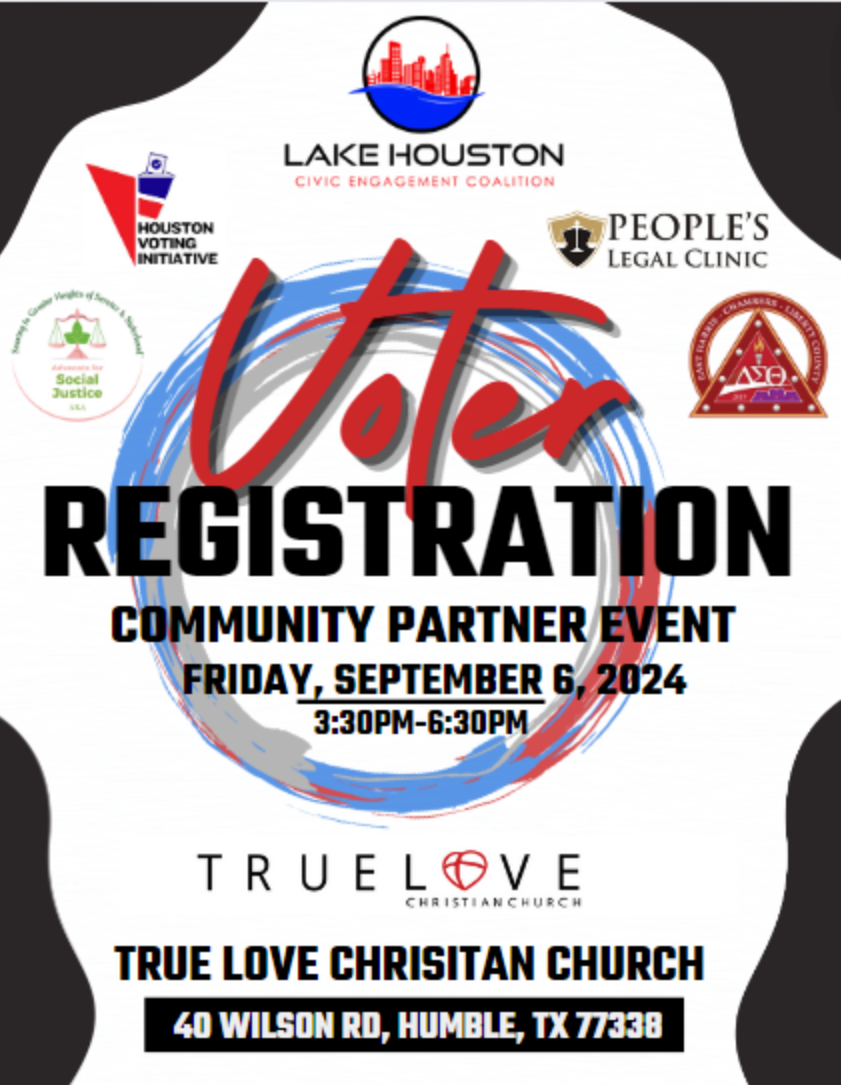 Voter Registration Community Partner Event | Lake Houston Civic ...