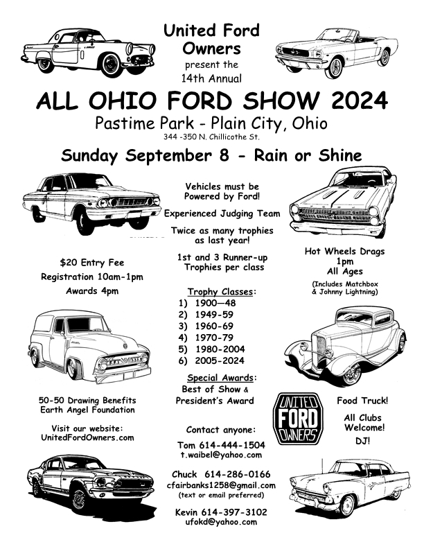 United Ford Owners: 2024 All Ohio Ford Show - Events Calendar - Mustang ...