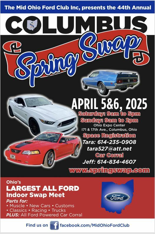 44th Annual Columbus Spring Ford Swap Meet - Events Calendar - Mustang ...
