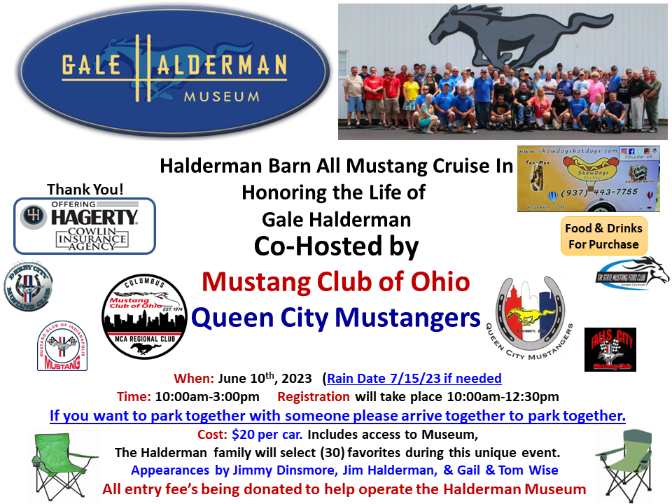 2023 MCO Halderman Barn Cruise In - Events Calendar - Mustang Club of Ohio