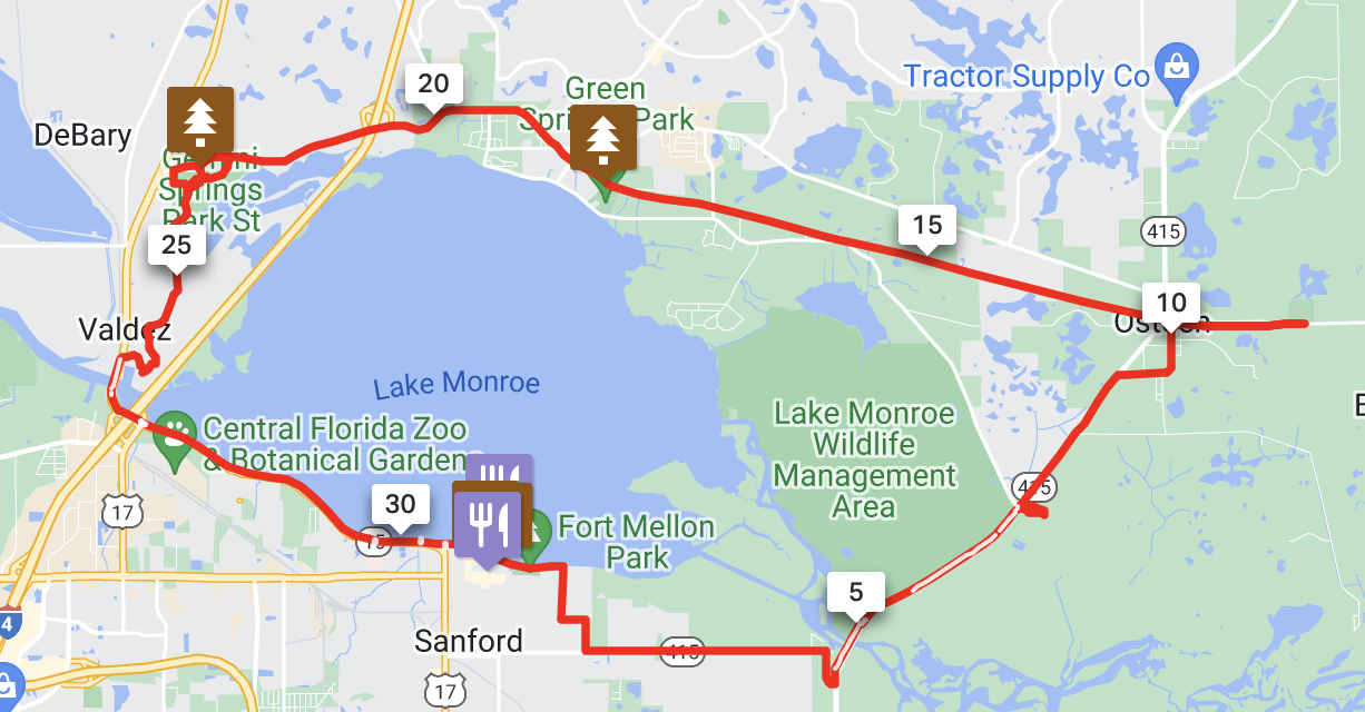 Around Lake Monroe - Events - Sumter Landing Bicycle Club
