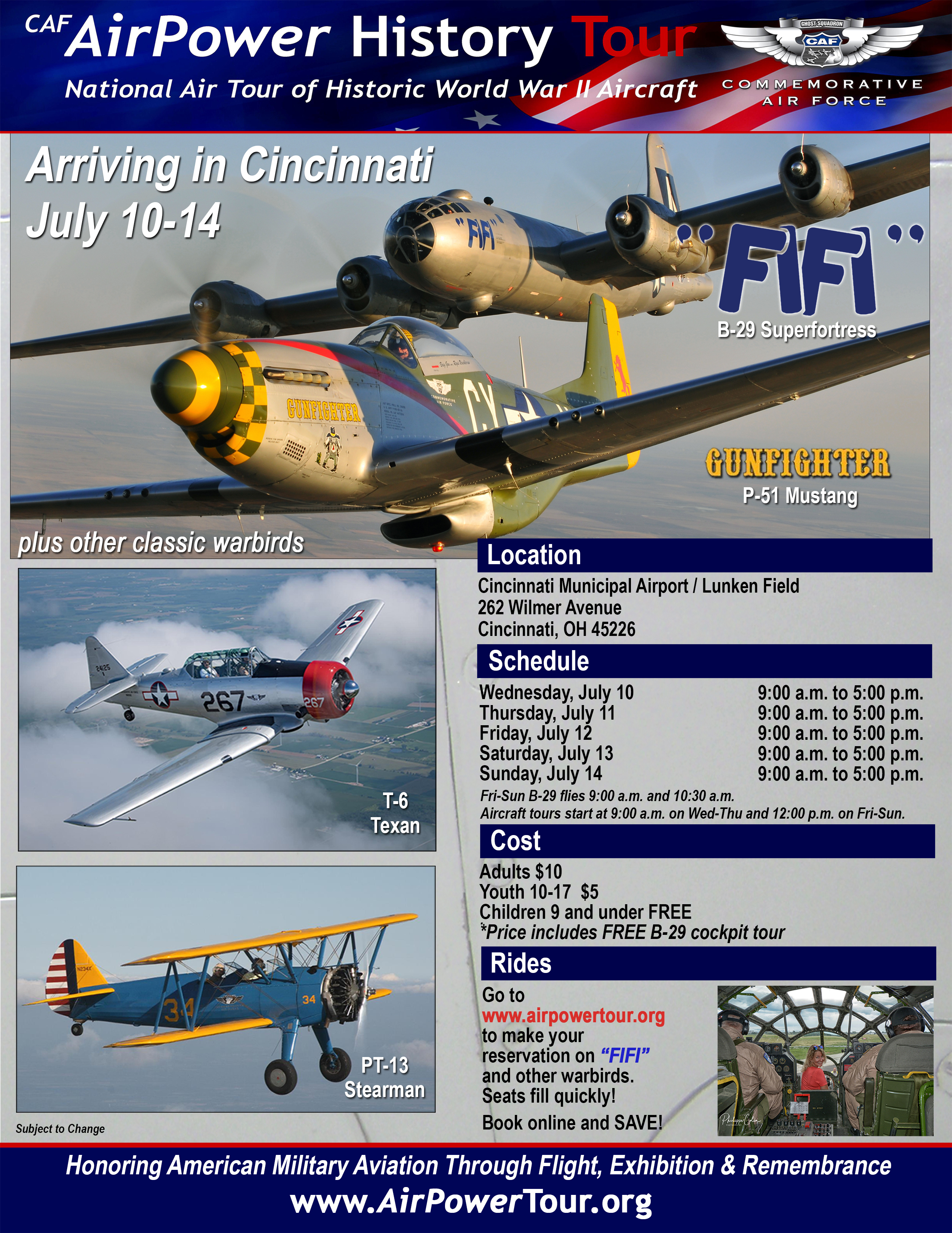 CAF Air Power History Tour - Events - Cincinnati Warbirds