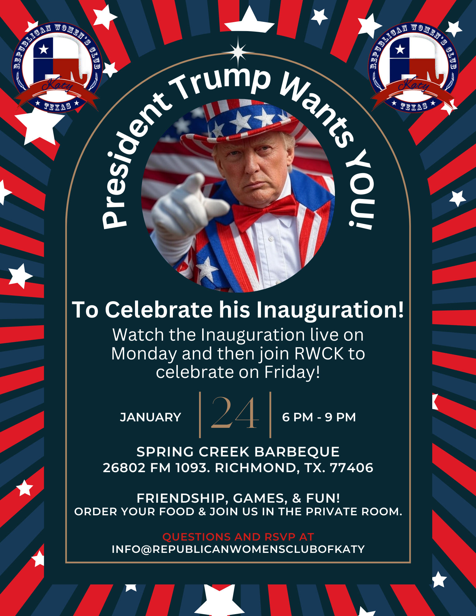 Inauguration Celebration - Events - The Republican Women's Club of Katy