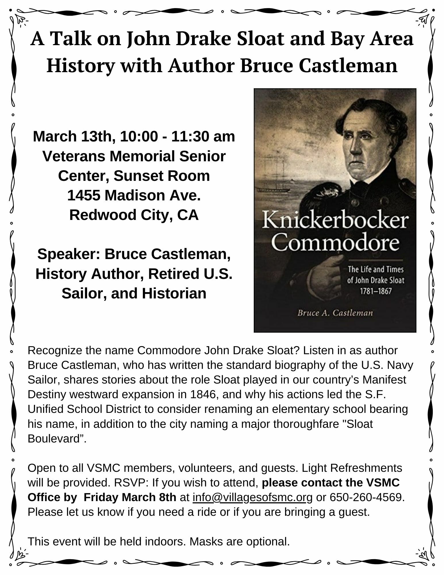 A Talk on John Drake Sloat and Bay Area history with author Bruce ...