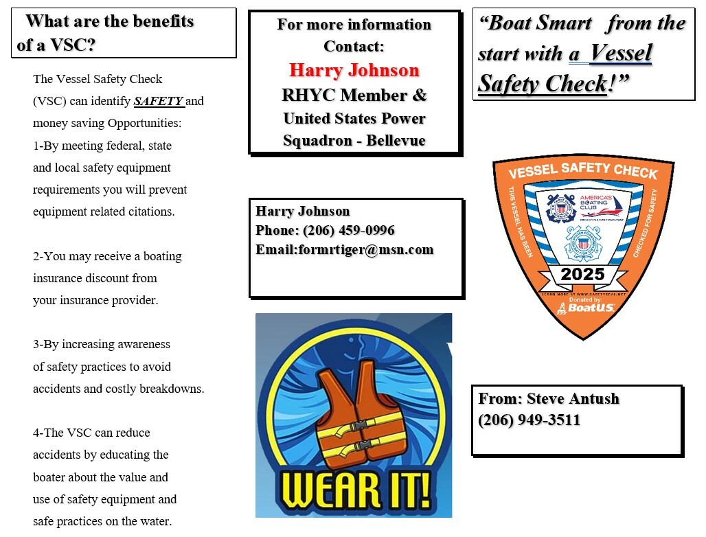 Vessel Safety Check - Cruise - Roche Harbor Yacht Club