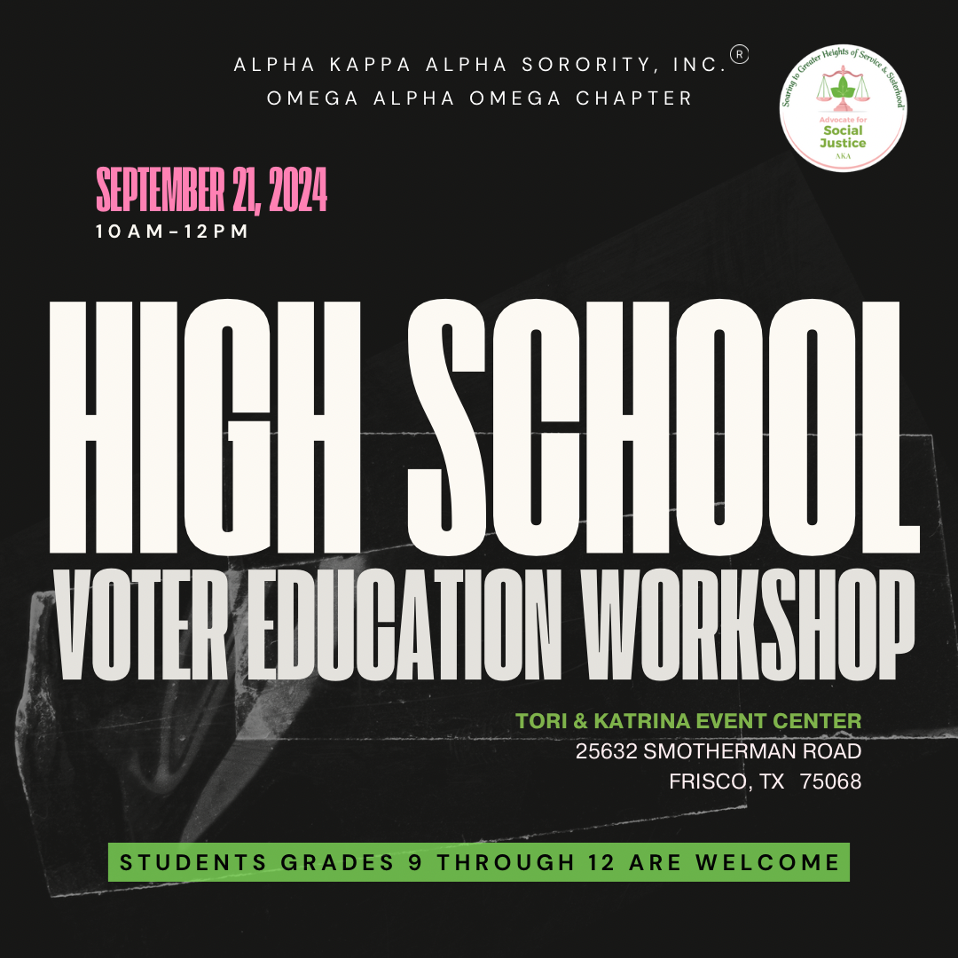 High School Voter Education Workshop - Calendar - Omega Alpha Omega
