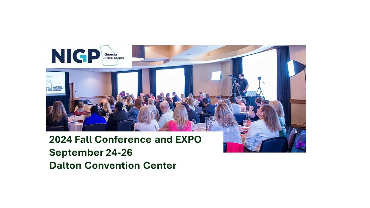 2024 Fall Expo Conference and Courses - Events - Georgia Chapter of NIGP