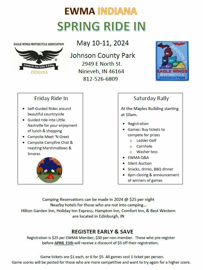 2024 EWMA Indiana Spring Ride In - Events - Eagle Wings Motorcycle ...