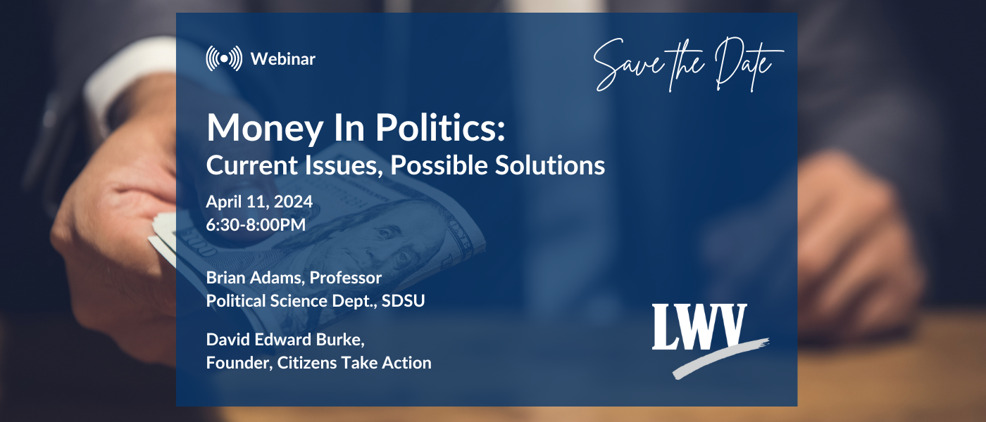 Money in Politics: Current Issues, Possible Solutions - Events - League ...