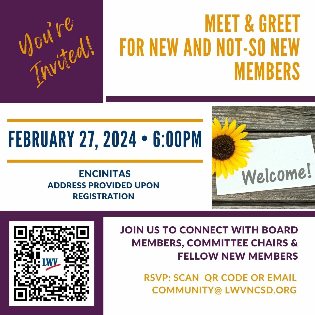 New and Not So New Member Meet & Greet - Events - League of Women ...