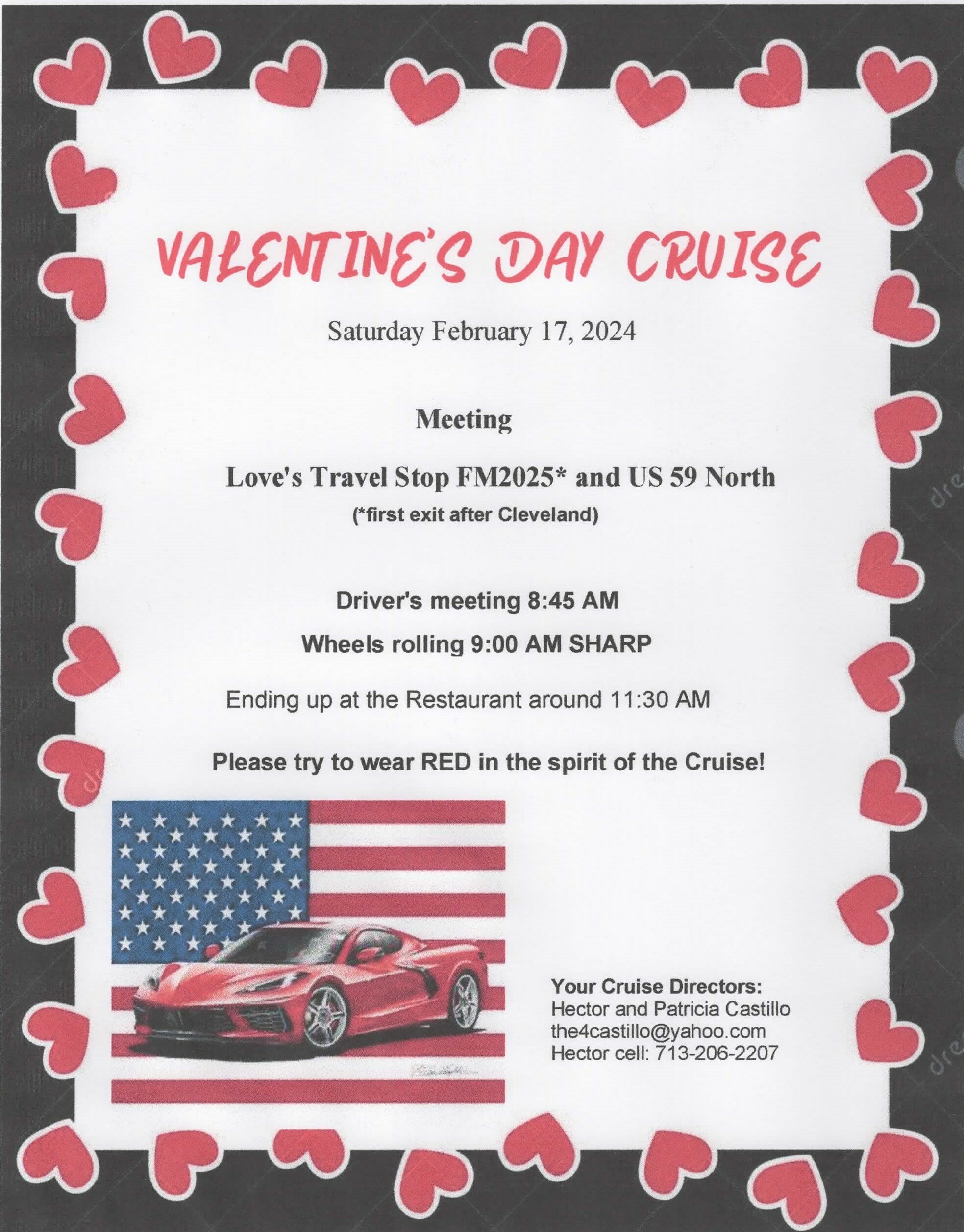 Valentine's Day Cruise - Events - San Jacinto Corvette Club