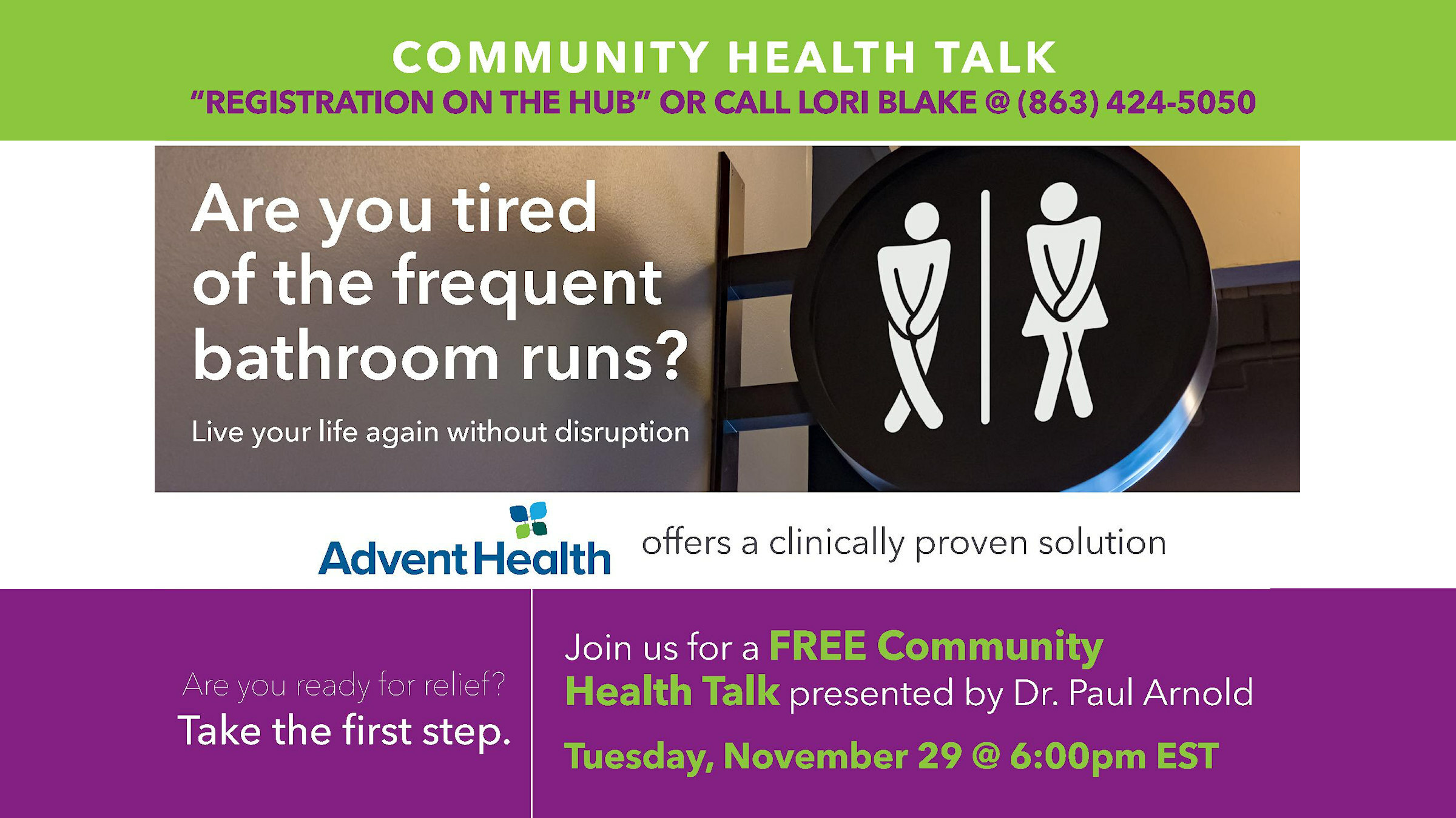 Dr. Paul Arnold, Urologist, Seminar -- Tuesday, November 29th at 6PM ...