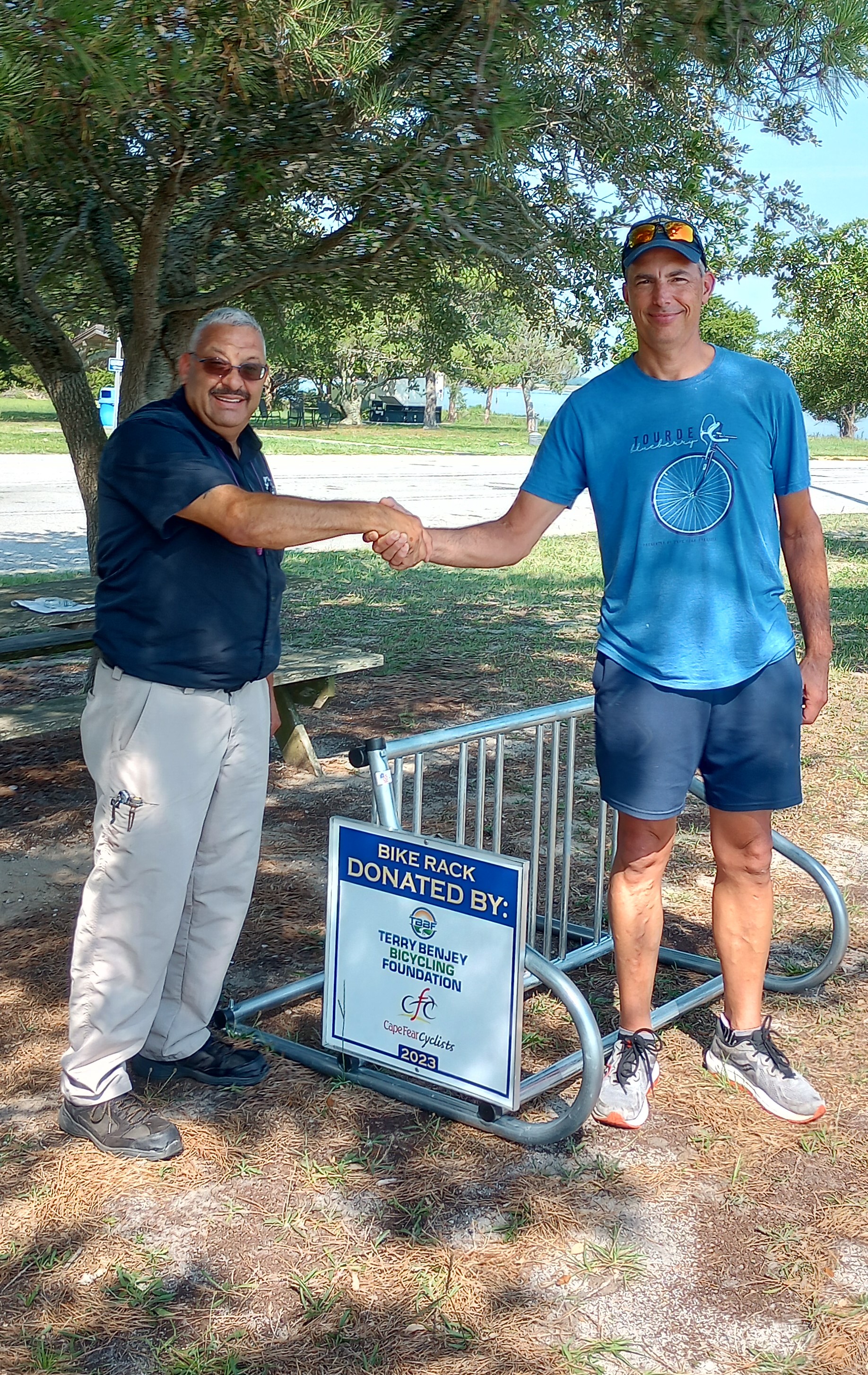 Ft Fisher Bike rack Juy 2023