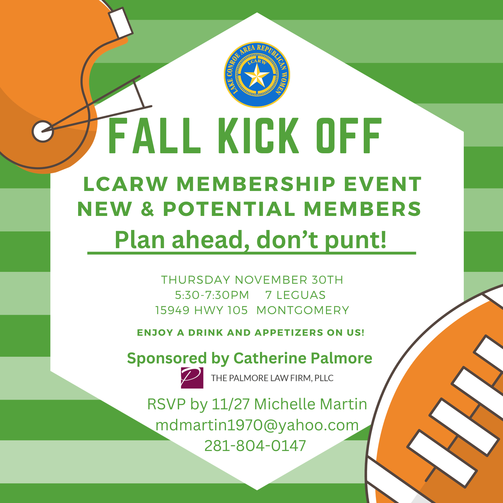 LCARW FALL KICK OFF - NEW MEMBER MIXER - Events - Lake Conroe Area ...