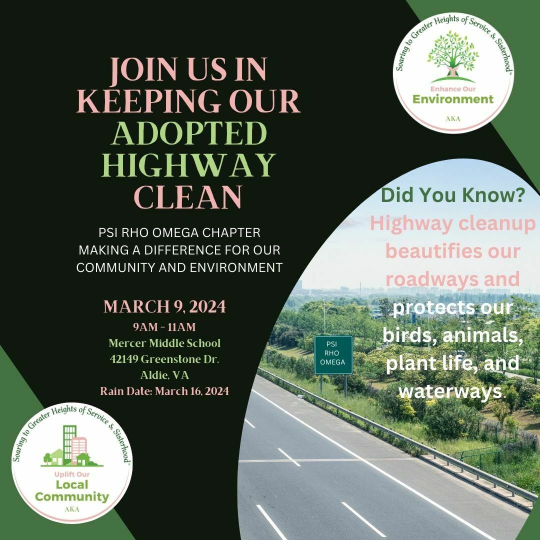 Adopt A Highway - Events - Alpha Kappa Alpha Sorority, Inc.® Psi Rho ...