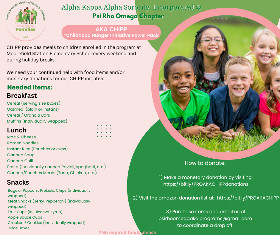Donations - Alpha Kappa Alpha Sorority, Inc.® Psi Rho Omega Chapter