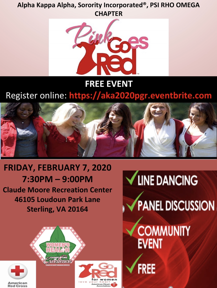 Pink Goes Red: A Healthy Heart - Events - Alpha Kappa Alpha Sorority ...