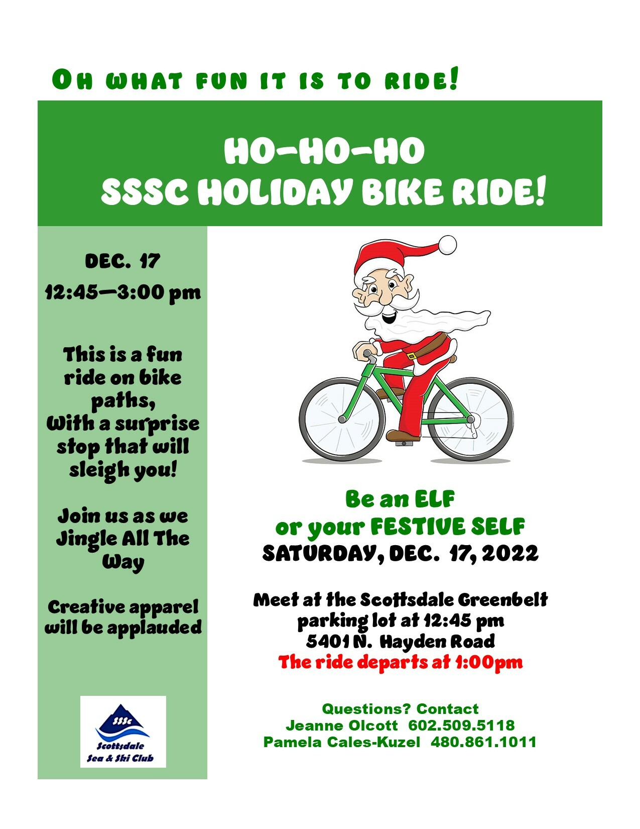 HO-HO-HO HOLIDAY BIKE RIDE - Events - Scottsdale Sea and Ski Club