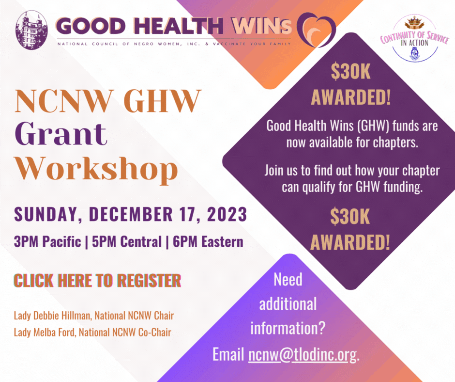 NCNW GHW Grant Workshop - Events - Top Ladies of Distinction, Inc.