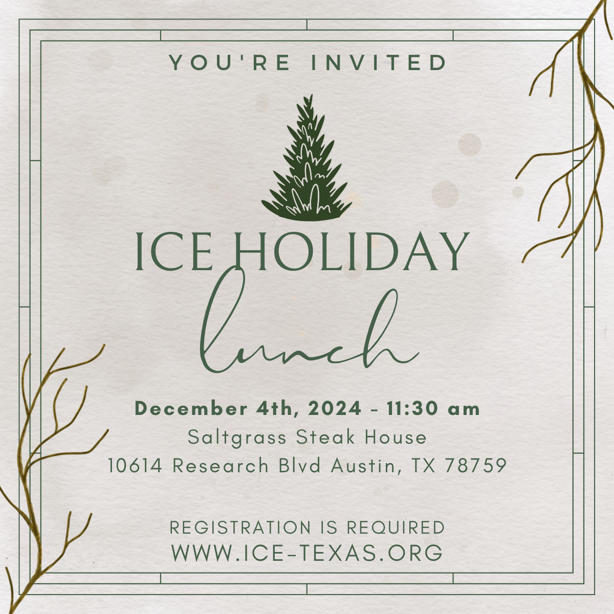 Austin Holiday Member Lunch Meeting - Events - Industry Council on the ...