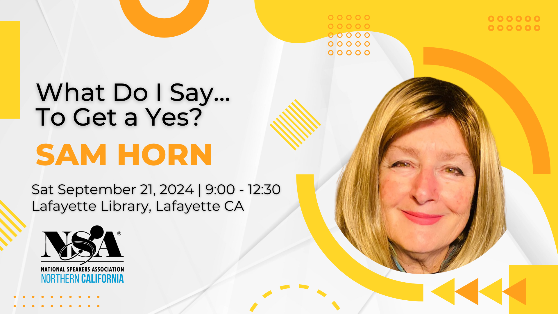 Sam Horn: What Do I Say...To Get a Yes? - Chapter Events - National ...