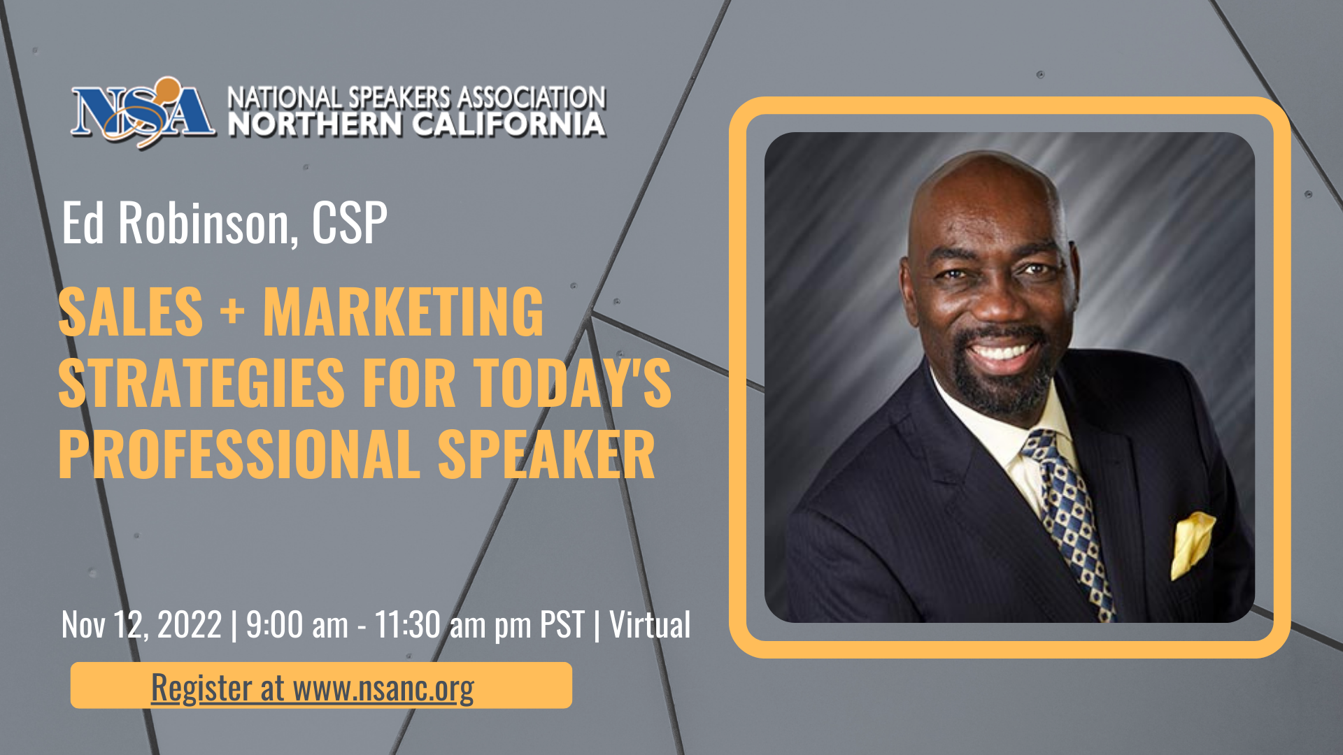 Ed Robinson, CSP: Sales + Marketing Strategies for Today's Professional Speaker - Chapter Events ...