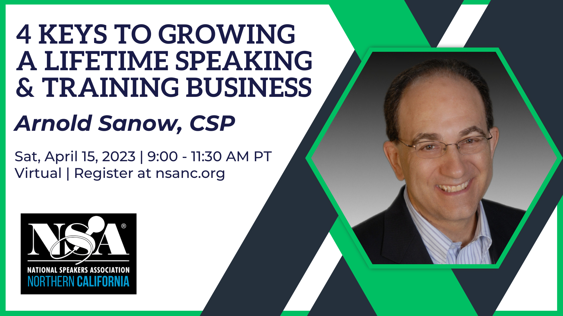 Arnold Sanow, CSP: 4 Keys to Growing a Lifetime Speaking & Training ...