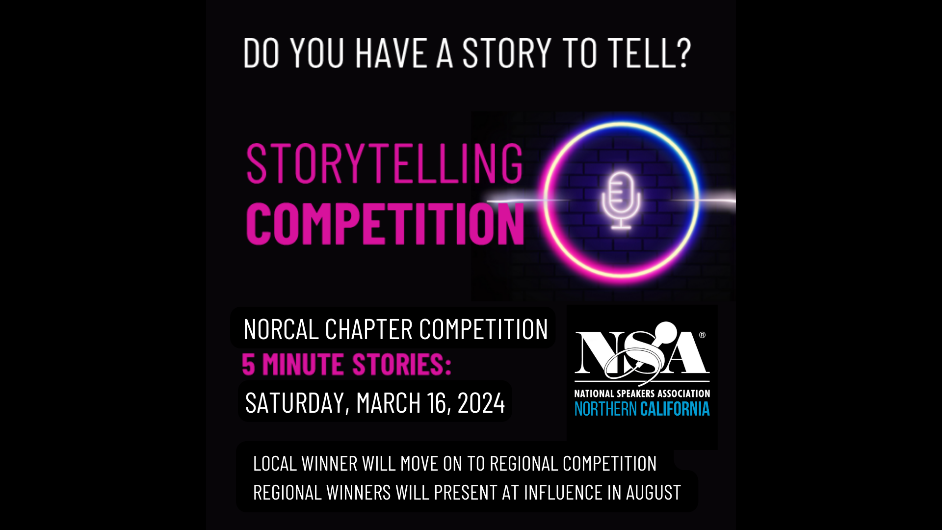 NSA NorCal Storytelling Competition - Chapter Events - National Speakers Association Northern CA ...