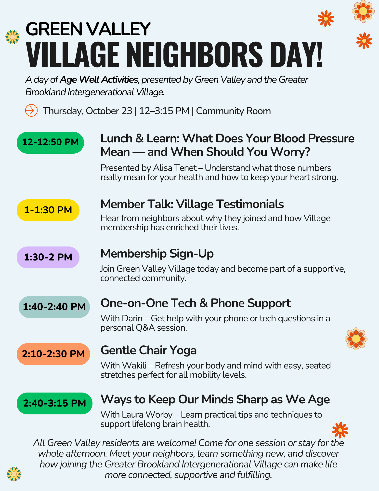 Green Valley / Village Neighbors Day - Events - Greater Brookland ...