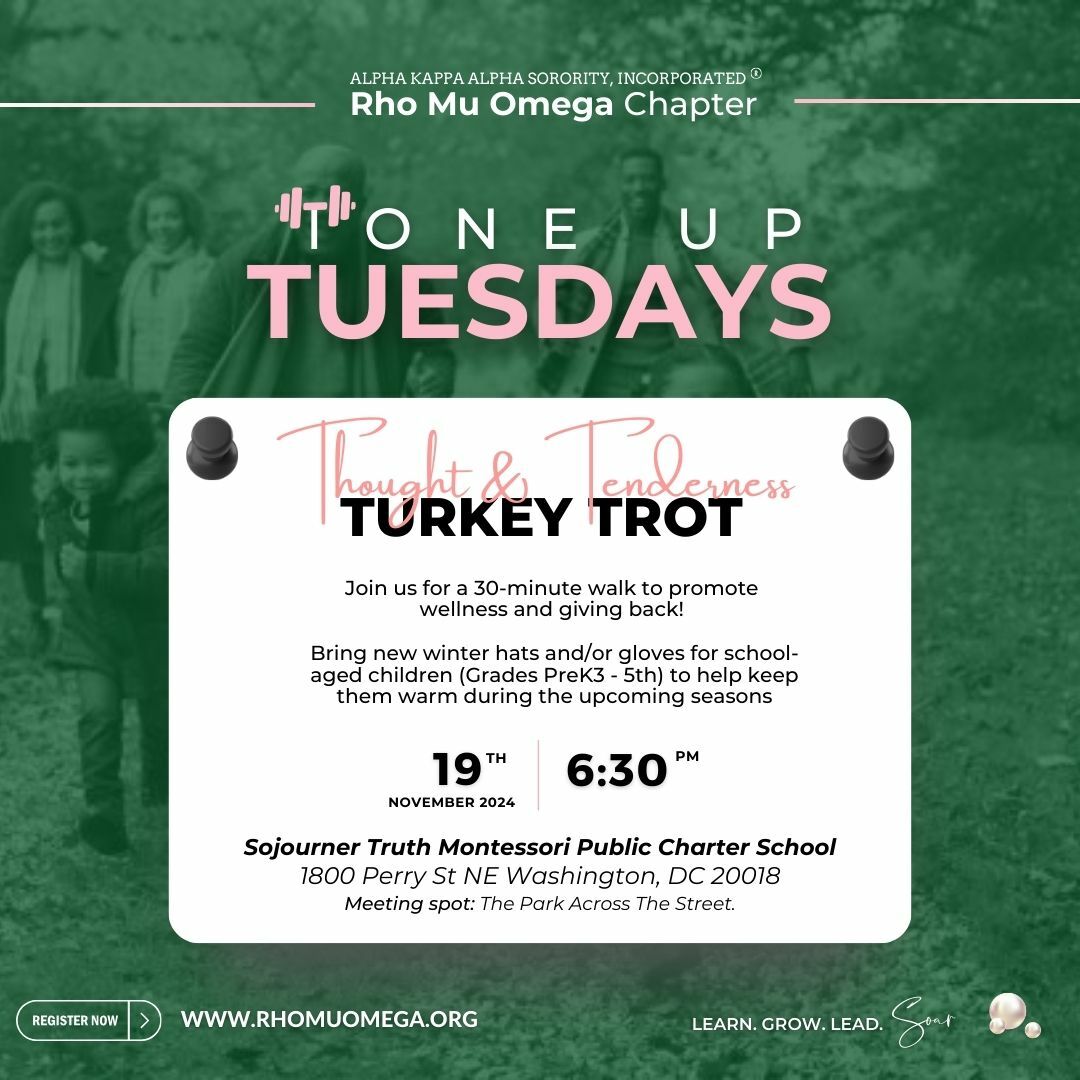 Tone-up Tuesday Series: Thought & Tenderness Turkey Trot - Events - Rho ...
