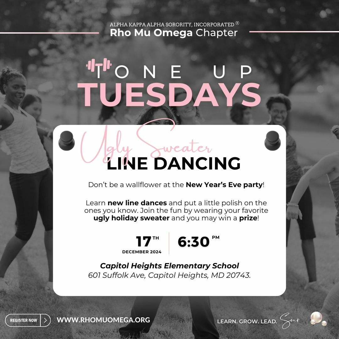 Tone Up Tuesday - Line Dancing Event - Events - Rho Mu Omega Chapter of AKA
