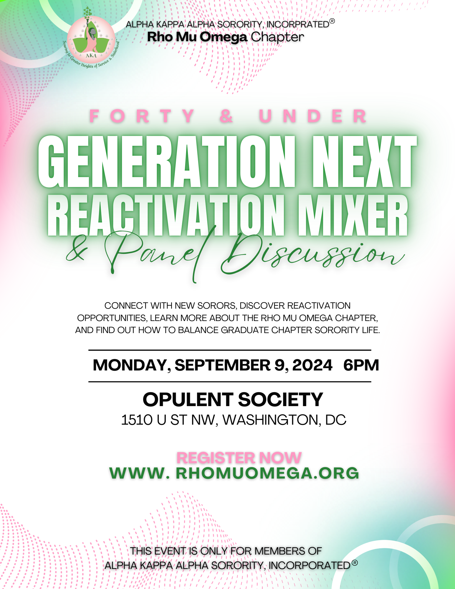 GenNext: Reactivation Mixer & Panel Discussion - Events - Rho Mu Omega Chapter of AKA