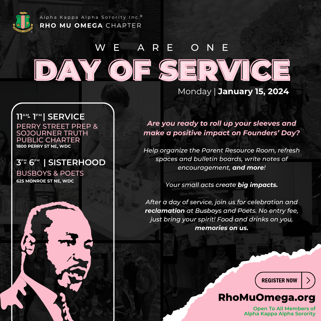 Martin Luther King Jr. Day/We are One AKA Day of Service/Founders' Day - Events - Rho Mu Omega ...