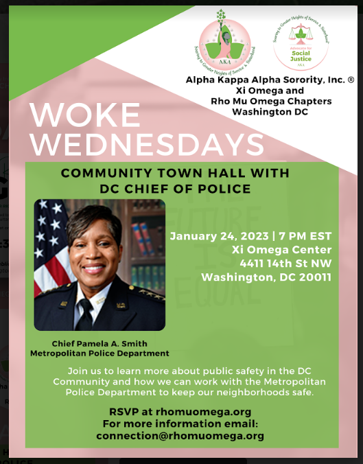 Woke Wednesday Community Town Hall - Events - Rho Mu Omega Chapter of AKA